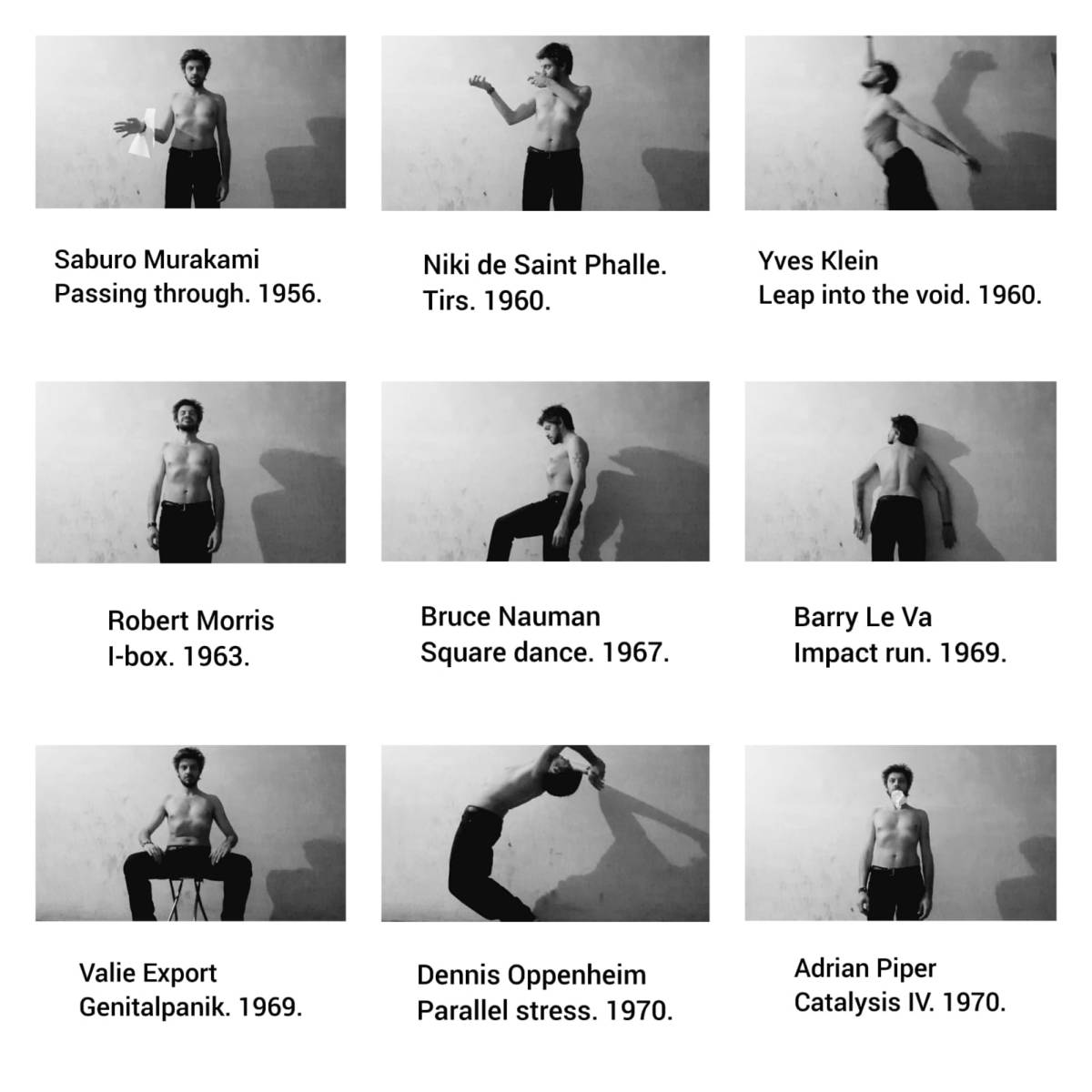 Visual history of performance art. – Roccioletti